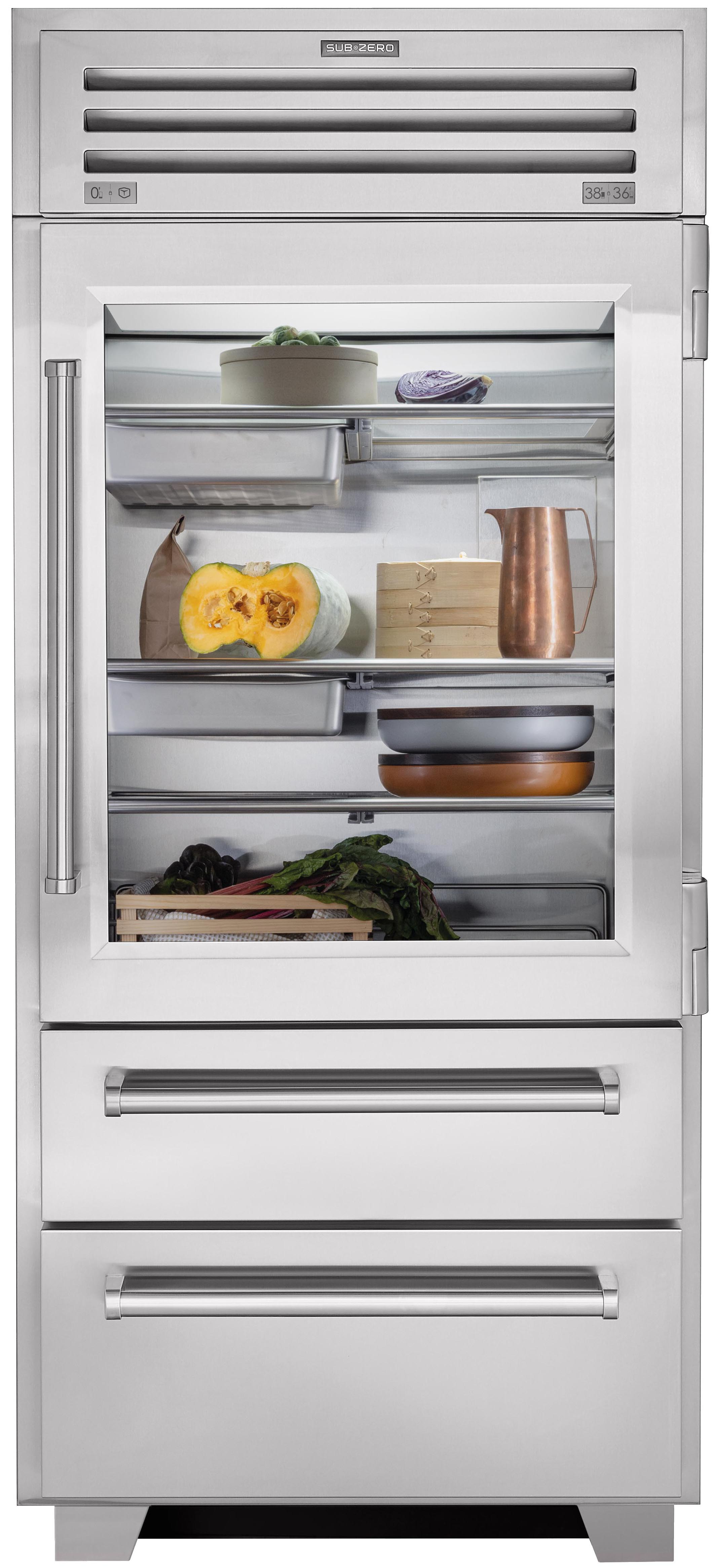 frigorifero/freezer in acciaio inox con ice maker e porta in vetro ...